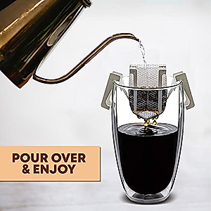 Twin Peaks Pour Over Coffee Colombian Arabica Single Serve Packet 10 Pouches in Box, Premium 100% All Natural, Non GMO