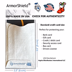 Semper Paratus Gear TYVEK Credit Card Sleeves 100% MADE IN USA - Anti-theft for Travel wallet, purse. RFID Blocking from identity theft (10PAK)