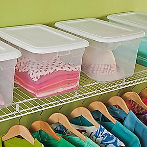 Sterilite 20-Quart White Storage Box, Case of 6