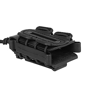 KRYDEX 9mm Mag Pouch Softshell Pistol Pouch Tactical Magazine Carrier Short (Black)