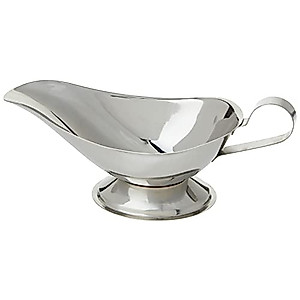 Winco Gravy Boat, 10-Ounce, Stainless Steel, Medium