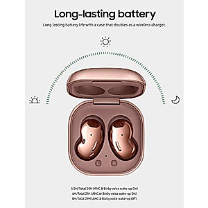 SAMSUNG Galaxy Buds Live True Wireless Earbuds US Version Active Noise Cancelling Wireless Charging Case Included, Mystic Bronze