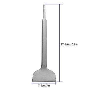 3 Inch SDS Plus Chisel Angled Bent Tile Chisel 3X10 Inch Thinset Scaling Chisel SDS Plus Floor Scraper Cranked Tile Removal Chisel Bit With 3/4 Inch SDS Plus