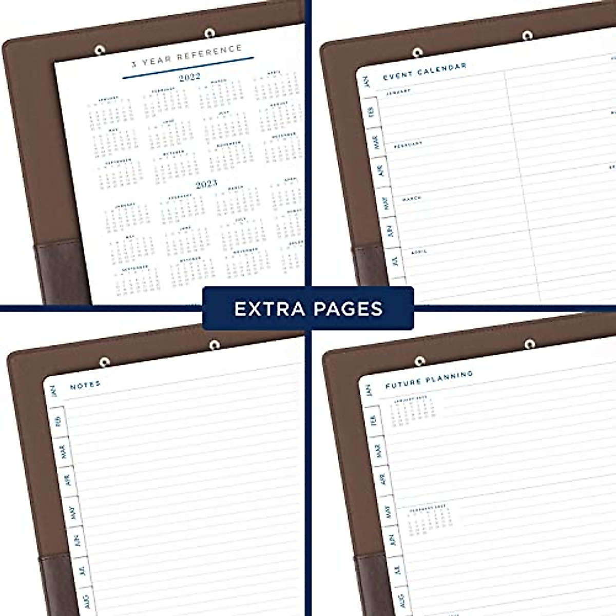 2022 Monthly Planner by AT-A-GLANCE, 8" x 11", Large, Clipboard, Signature Collection, Brown (YP60009)