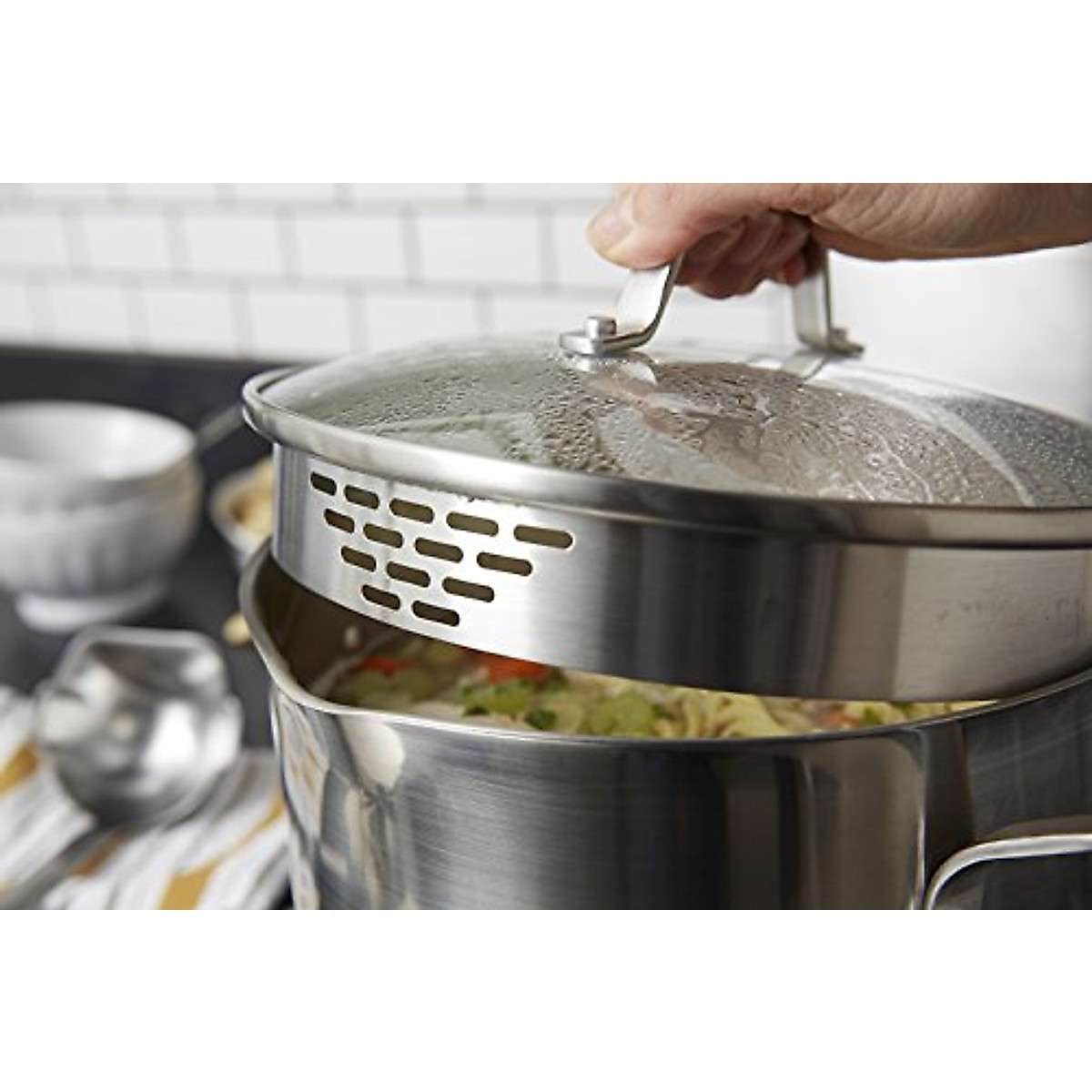 Calphalon Classic Stainless Steel Cookware, Stock Pot, 6-quart