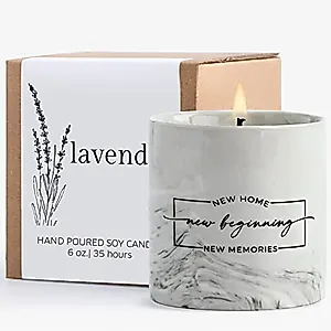 Freejac House Warming Gifts New Home Housewarming Gift for Women Men Friend New Home Gift Ideas New Homeowner Gifts House Warming Decoration Party Decor Porcelain Ceramics Scented Candle 6oz