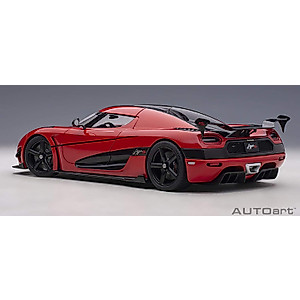Autoart Koenigsegg Agera RS Chili Red with Black Accents 1/18 Model Car