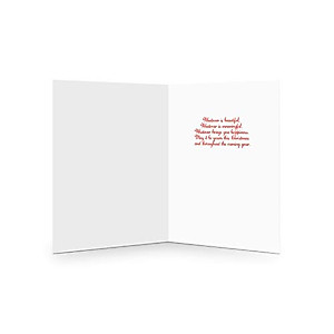 Silent Night Christmas Holiday Card - 18 Christmas Cards & Envelopes - Winter Holiday Forest (Standard)