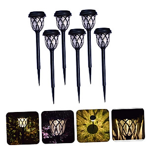 DOITOOL Outdoor Lanterns for Patio Waterproof Solar Power 6 Pack Garden Lights for Pathway and Lawn Decor