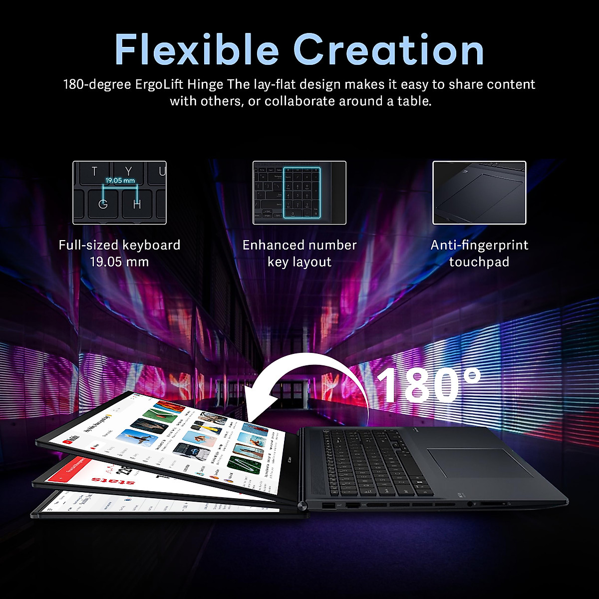 ASUS Zenbook Pro 17 Laptop, 17.3" Pantone Validated Display, AMD Ryzen 7 6800H, 8GB LPDDR5, 2TB PCIe SSD, Backlit Keyboard, WiFi 6E, Fingerprint, Win11 Pro, Tech Black, 32GB Hotface USB Card