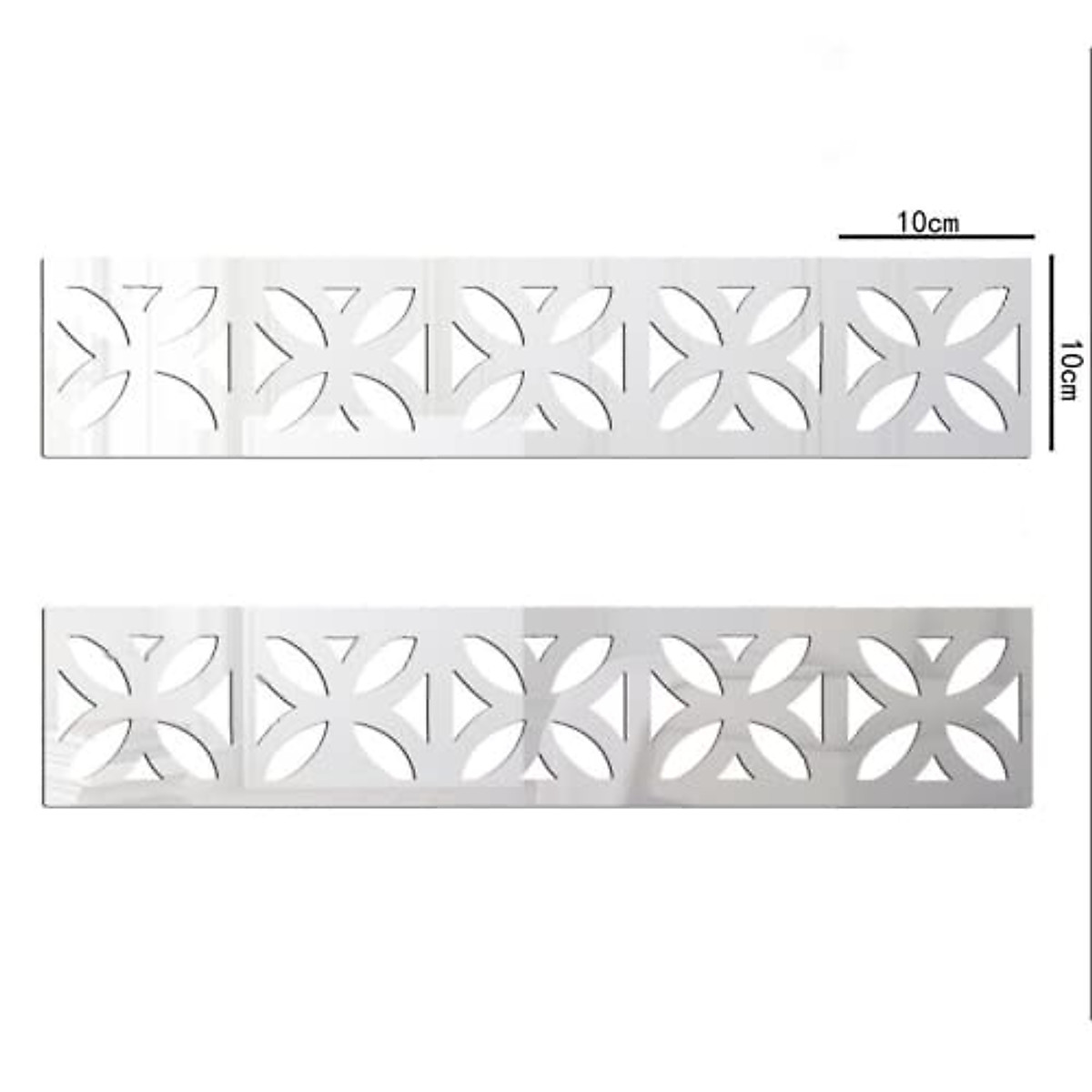 30Pcs Mirror Wall Stickers Mirror Decals Tiles Border DIY Wall Decor Sticker for Living Room Home Background Bathroom