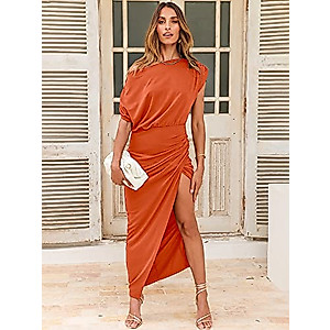 ANRABESS Womens Off The Shoulder Solid Color Business Pencil Dress Wedding Guest Dress Office Work Dresses A880-chenghong-S