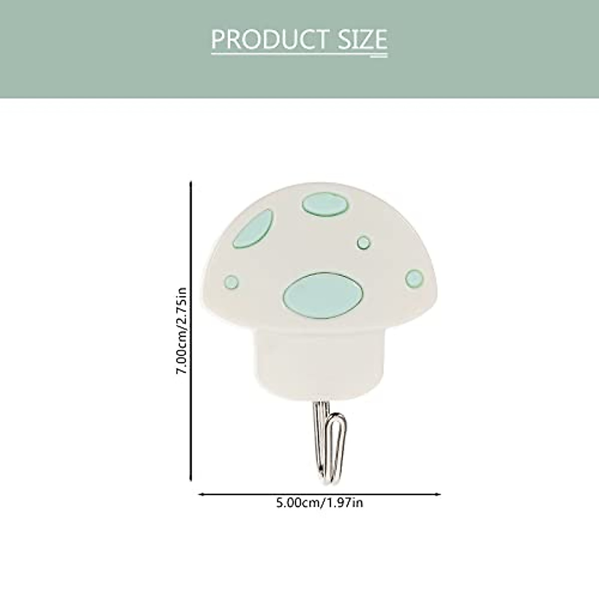 STOBAZA 3 PCS Decorative Wall Hooks Mushroom Wall Hooks Adhesive Sticky Hooks for Bedroom Bathroom Door Wall Shower Ball Hat Coat