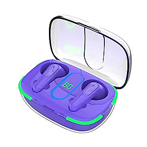 Wireless Bluetooth Earbuds, in-Ear Noise Reduction Bluetooth Earphones, Built-in Mic, Smart Waterproof Sport Headphones for iOS Android, with Digital Display Case