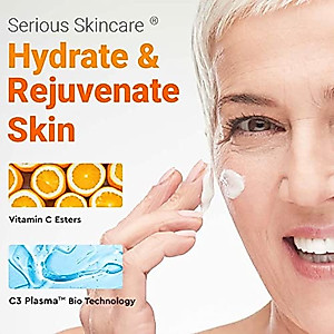Serious Skincare - Hydrating C3 Vitamin C Facial Cleanser - Gentle Face Wash with Hydrolyzed Collagen - Botanical Extracts - For Dry and Mature Skin - 12 oz.
