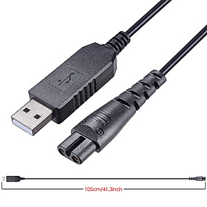 PChero 12V PA-1204N USB Charger Cable Replacement for Remington Shaver F5-5800 F7800 F5800 F5790 F4790 R5150 R6130 R-6150 MS2-390 MS3-2700 MS680 R9100 Electric Razor Trimmer PA1204N Power Cord
