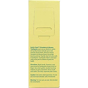 Earth's Best Toddler Toothpaste, Strawberry Banana, 1.6 Oz