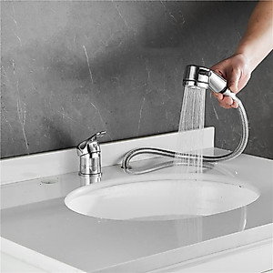 Weirun Salon Shampoo Bed Bowl Sink Basin Faucet or Backwash Unit,Shampoo Bowl Faucet with Hose and Shower Spray Head Wash Hair Sprayer,Chrome