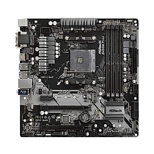 ASRock B450M PRO4 AM4 AMD Promontory B450 SATA 6Gb/s USB 3.1 HDMI Micro ATX AMD Motherboard