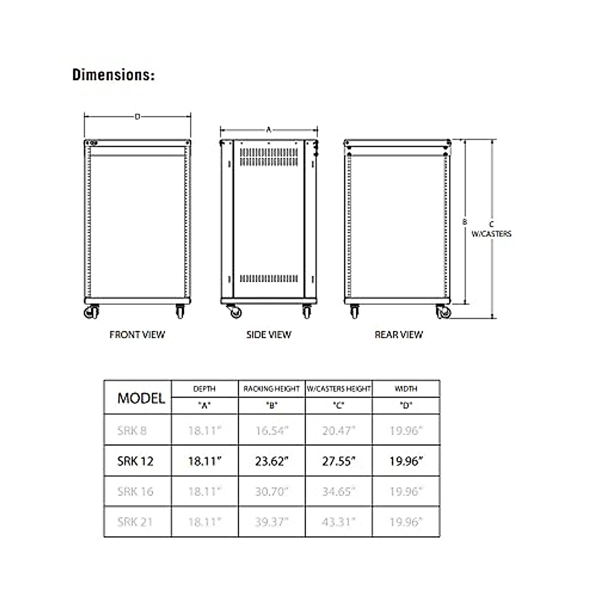 Samson SRK-12 Universal Equipment Rack Stand