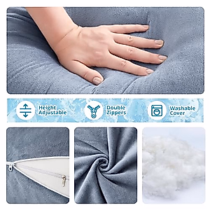 puredown® Pregnancy Pillow for Sleeping- C Shaped Full Body Maternity Pillow for Pregnant Women, Support for Back, HIPS, Legs, Removable and Washable Cover, 27" x 56" Inch Pillow, Navy Blue