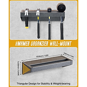 FHXZH Wall Mount Screwdriver Organizer, Pliers Holder, Hammer Rack, 3PCS Alloy Steel Hand Tool Storage Organizer for Garage Workshop