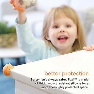 Quark Foxii Table Corner Protectors for Baby - Thick, Impact-Resistant Silicone - Cute Baby Proofing Corner Bumpers for Furniture - Easy to Remove with 3M Adhesive - 4 x Baby Proof Table Corner Guards