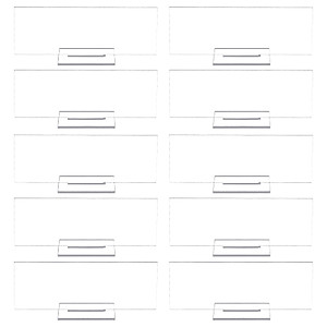 uxcell 20 Pack Clear Acrylic Place Cards with Holders for Table Setting Rectangle Acrylic Blanks Name Cards Wedding Seating Cards 5.9" x 2.5"