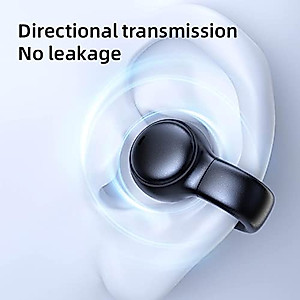 Gspmoly Wireless Ear Clip Bone Conduction Headphones Bluetooth Waterproof Mini Sports Running Earring Headphones Open Ear in Ear Headphones Wireless Earbuds, School Gifts for Students