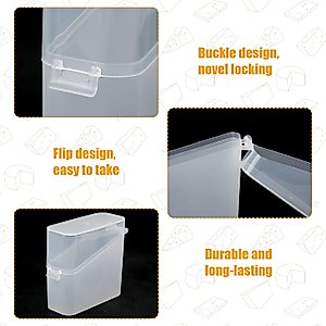 PEUTIER 2pcs Cheese Storage Containers, Plastic Cheese Slice Container with Flip Lid Cheese Slice Holder for Fridge Cheese Storage Box for Butter Block Cheese Slices (Transparent)