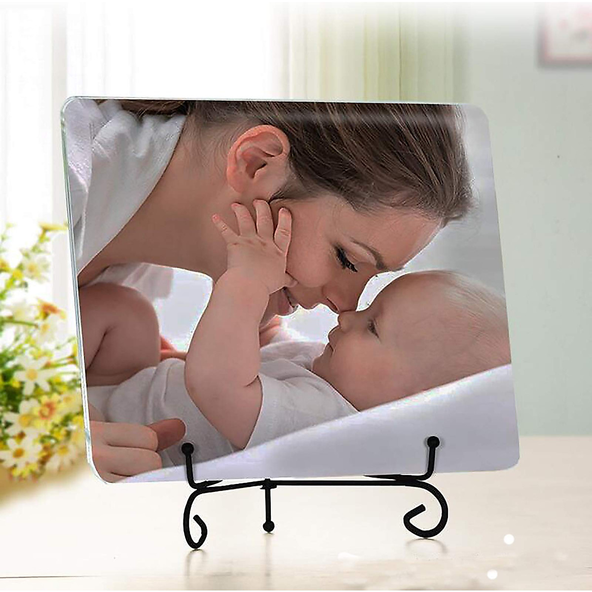 Jucoan 2 Pack 15 Inch Iron Display Stand, Large Black Easel Plate Holder Stand for Displaying Pictures Frame, Plates, Books Arts, Home Decor