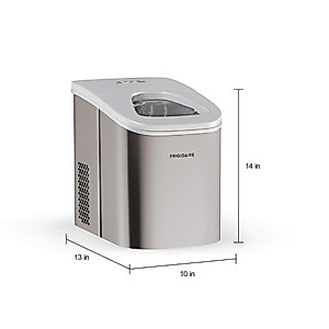 FRIGIDAIRE EFIC117-SS Stainless Steel 26 Lbs Ice Maker, Counter, Couter top