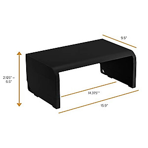 Bostitch Office Konnect Adjustable Monitor Stand Riser, Laptop Stand, 4 Height Adjustments, Built-in Cable Management, Rubber Feet - Black
