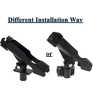 Fishing Boat Rods Holder with Large Clamp Opening 360 Degree Adjustable Fishing Rod Racks Folding Rod Holder 2pcs