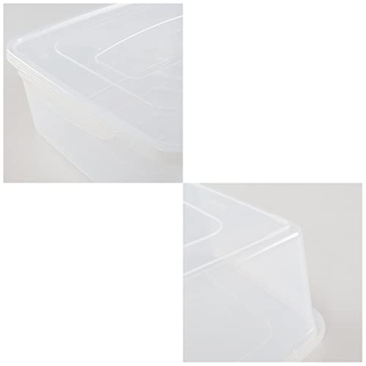 Callyne 2-Pack 16 L Clear Plastic Storage Box, Latch Storage Bin