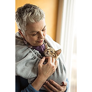 Critter Cuddler Small Animal Carrier and Bonding Pouch Anti-Anxiety Interactive Play Exercise Ring Therapeutic for Pet & Handler Small Dog Cat Hedgehog Puppy Travel Sling - Made in USA (Camel)