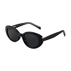 FEISEDY Sunglasses Womens, Retro Oval Cateye Sun Glasses Men, Small 90s Style B4128