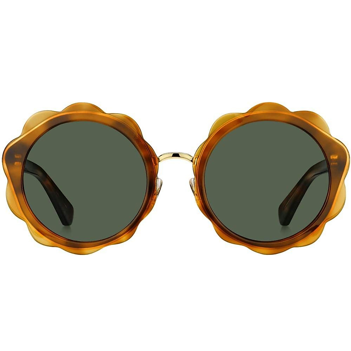 Kate Spade New York Women's Karrie/S Round Sunglasses, Brown/Green, 52mm, 22mm