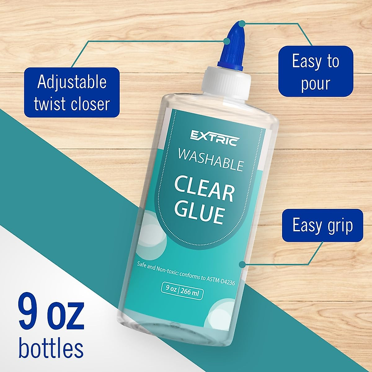 Elmer's Liquid School Glue, Clear, Washable, 9 Ounces, 1 Count Pack of 2