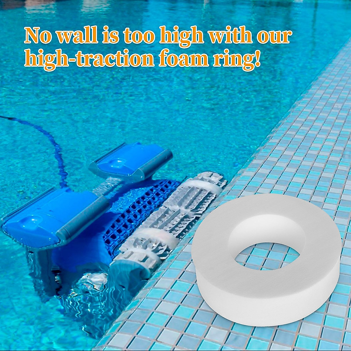 AOIT 4 Pack Climbing Foam Rings 6101611-R4 Replacement for Maytronics Dolphin Nautilus CC Plus DX3 DX4 DX5 DX6 M200 M400 M500 and Compatible with More