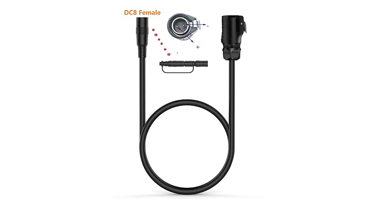 SolarEnz DC8mm to 2 Pin Solar Panel Connector for RV & Solar Panels