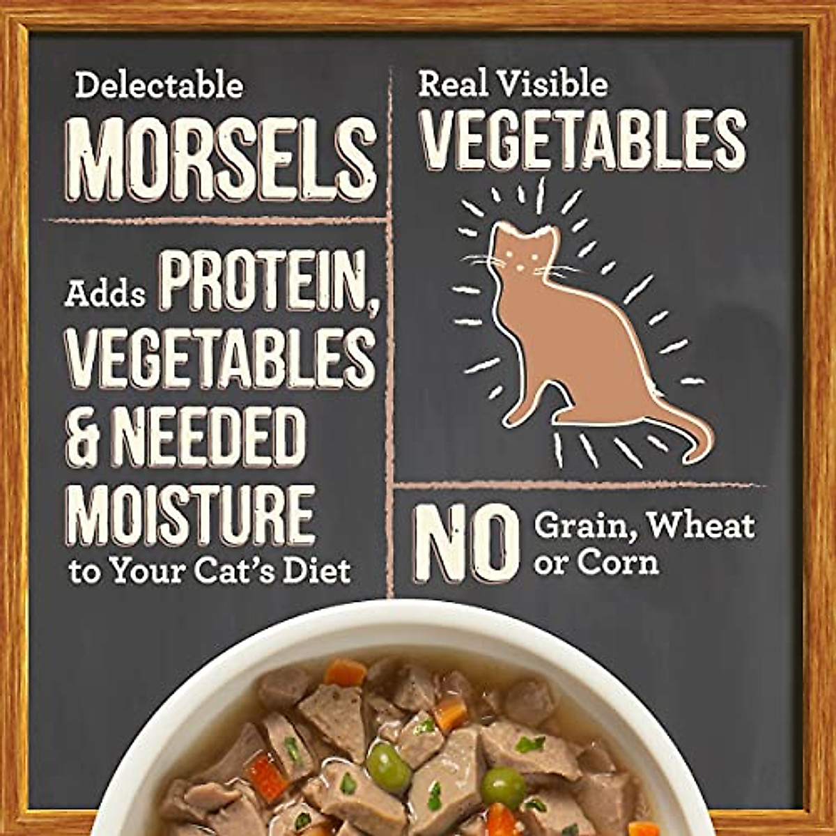 Merrick Purrfect Bistro Bon Appetits Grain Free Wet Cat Food Chicken Recipe Morsels in Gravy, 3 Ounce (Pack of 24)
