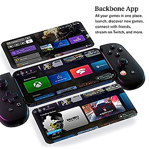 BACKBONE One Mobile Gaming Controller for iPhone - Turn Your iPhone into a Gaming Console - Play Xbox, PlayStation, Steam, Fortnite, COD, Genshin & More [1 Month Xbox Game Pass Ultimate Included]