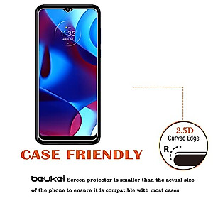 beukei (3 Pack) Compatible for Motorola Moto G Pure Screen Protector Tempered Glass, (6.5 inch) Touch Sensitive,Case Friendly, 9H Hardness