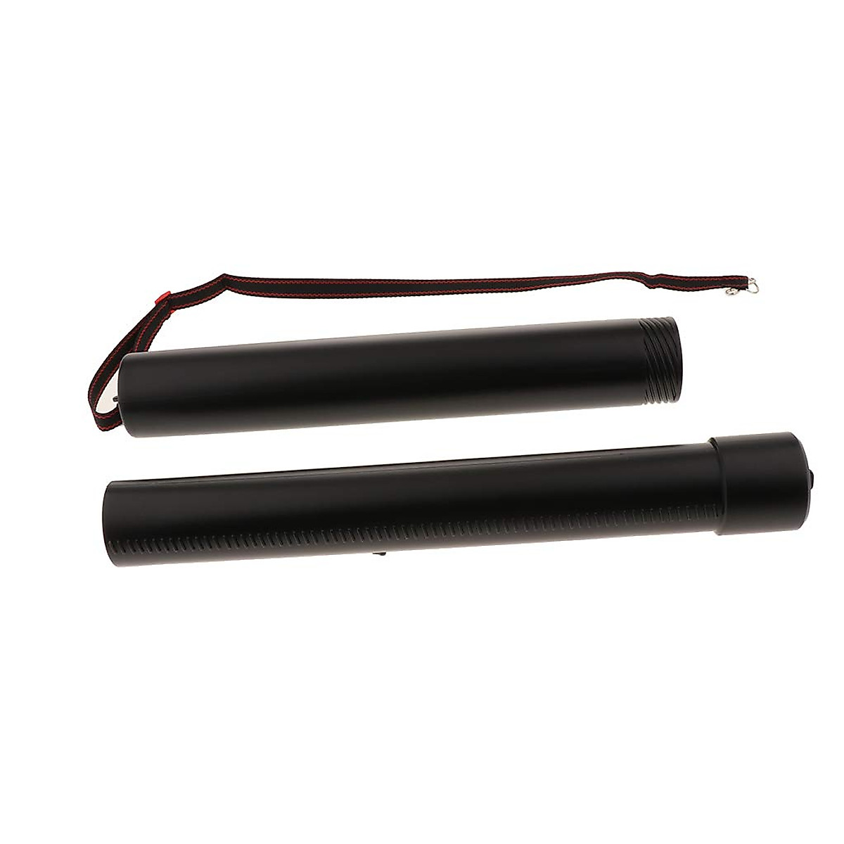 SILIMADE Drawing Tube Blueprint Case Telescoping Art Tube Middle Plastic Black Storage Tube Expands from 20 to 35 Inches Waterproof Poster Tube with Strap