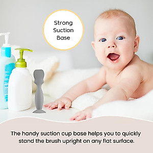 Mini Size Baby Diaper Cream Spatula Applicator Soft Silicone Baby Butt Paste Spatula (2Pack,Sage/Gray)