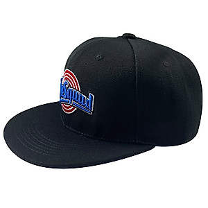 Kaleid #1 Bugs Embroidered Adjustable Tune Baseball Cap Squad Movie Snapback Black Hat, 7-7 58