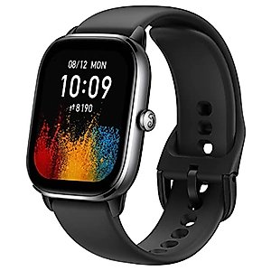 Amazfit GTS 4 Mini Smart Watch for Women Men, Alexa Built-in, GPS, Fitness Tracker with 120+ Sport Modes, 15-Day Battery Life, Heart Rate Blood Oxygen Monitor, Android Phone iPhone Compatible-Black