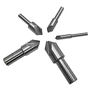 Prolinemax 5 Pc 82 Degree Single Flute Countersink Countersinks Straight Shank