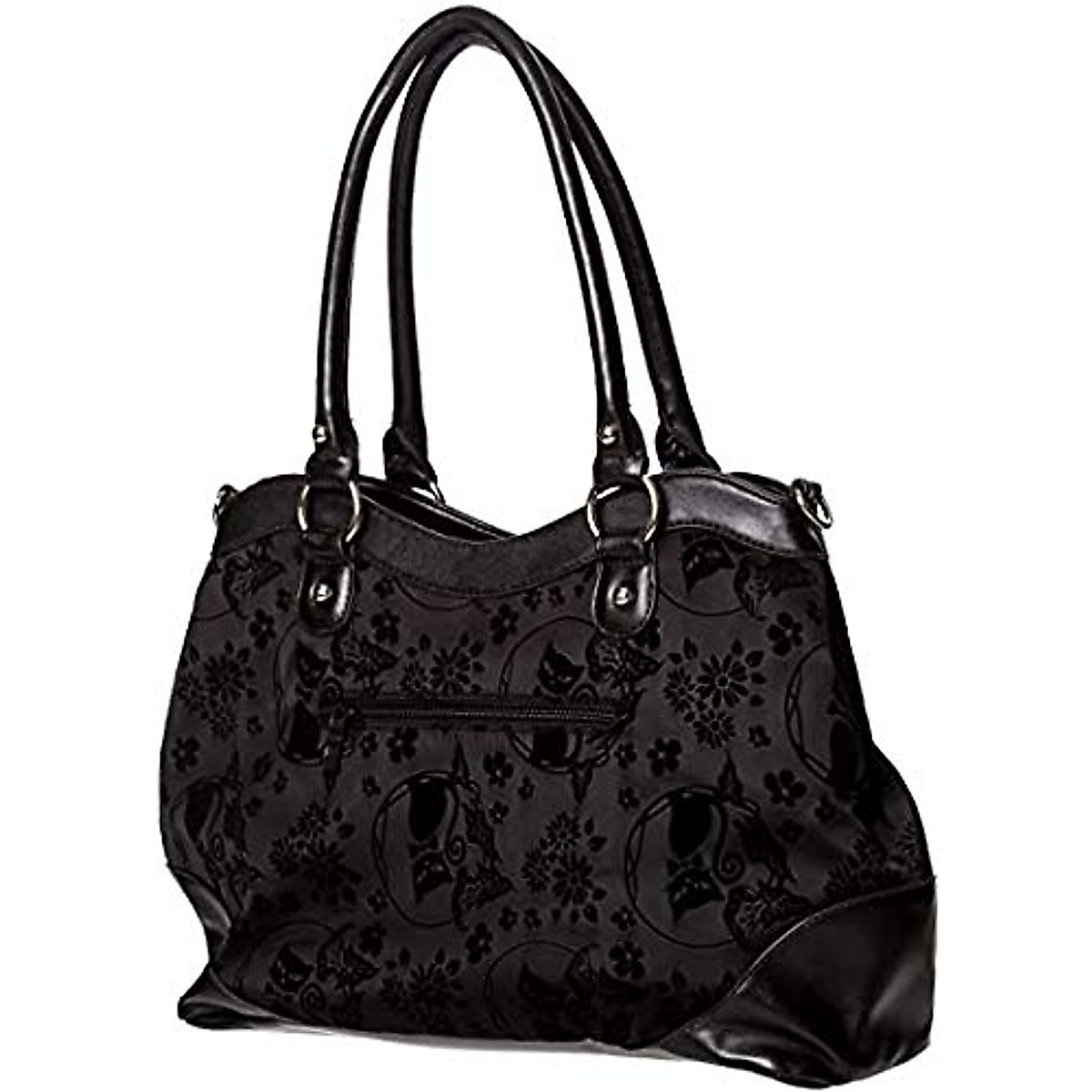 Lost Queen Women's Purse Handbag Shoulder Bag | Gothic Dark Goth Victorian (Call of the Phoenix Black)